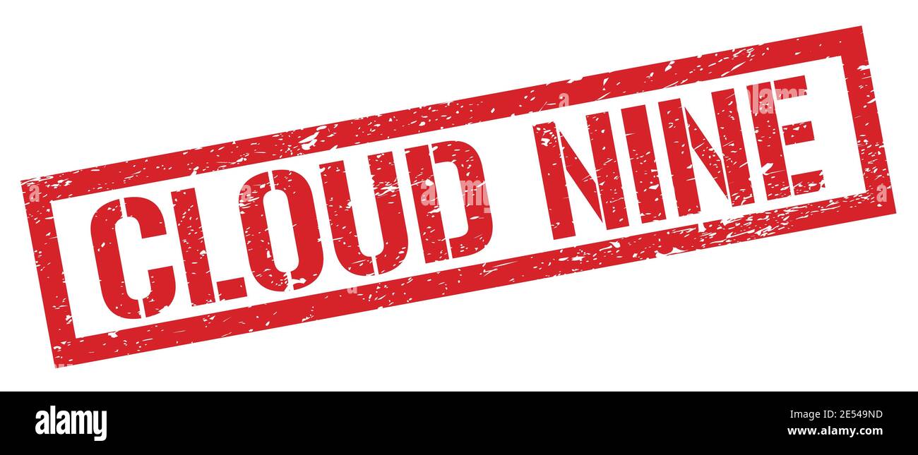 CLOUD NINE red grungy rectangle stamp sign Stock Photo - Alamy
