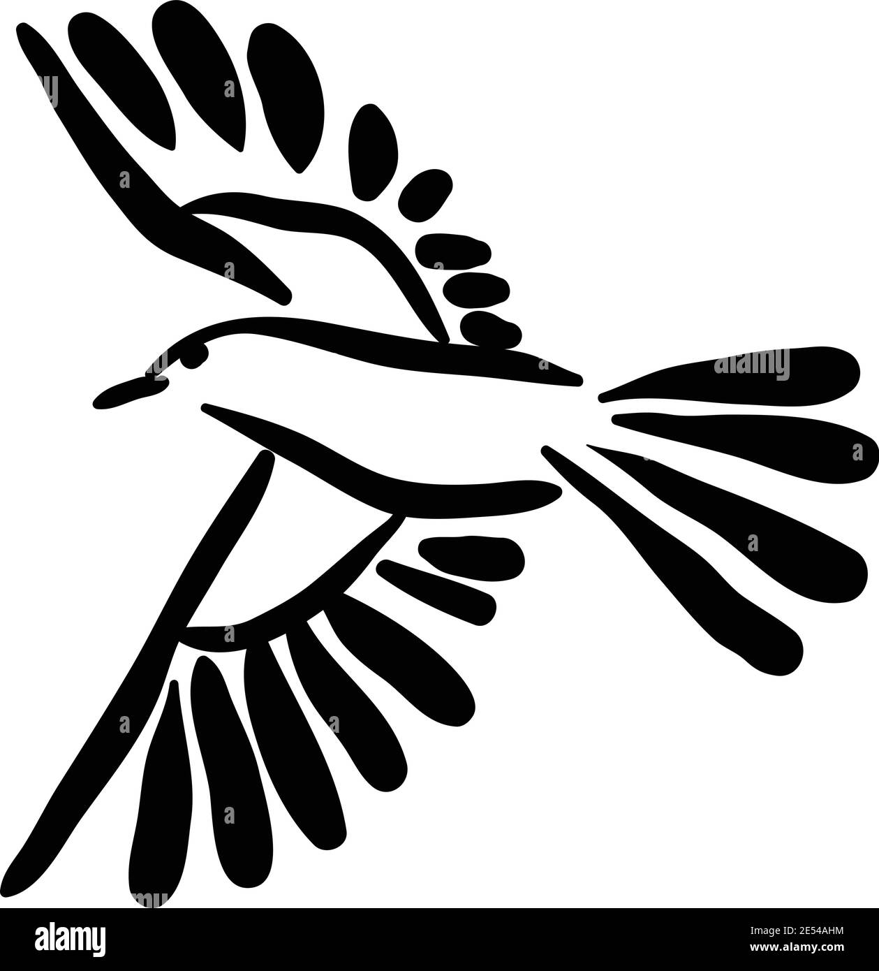 Flying Bird Lineart Illustration vector Stock Vector Image & Art - Alamy
