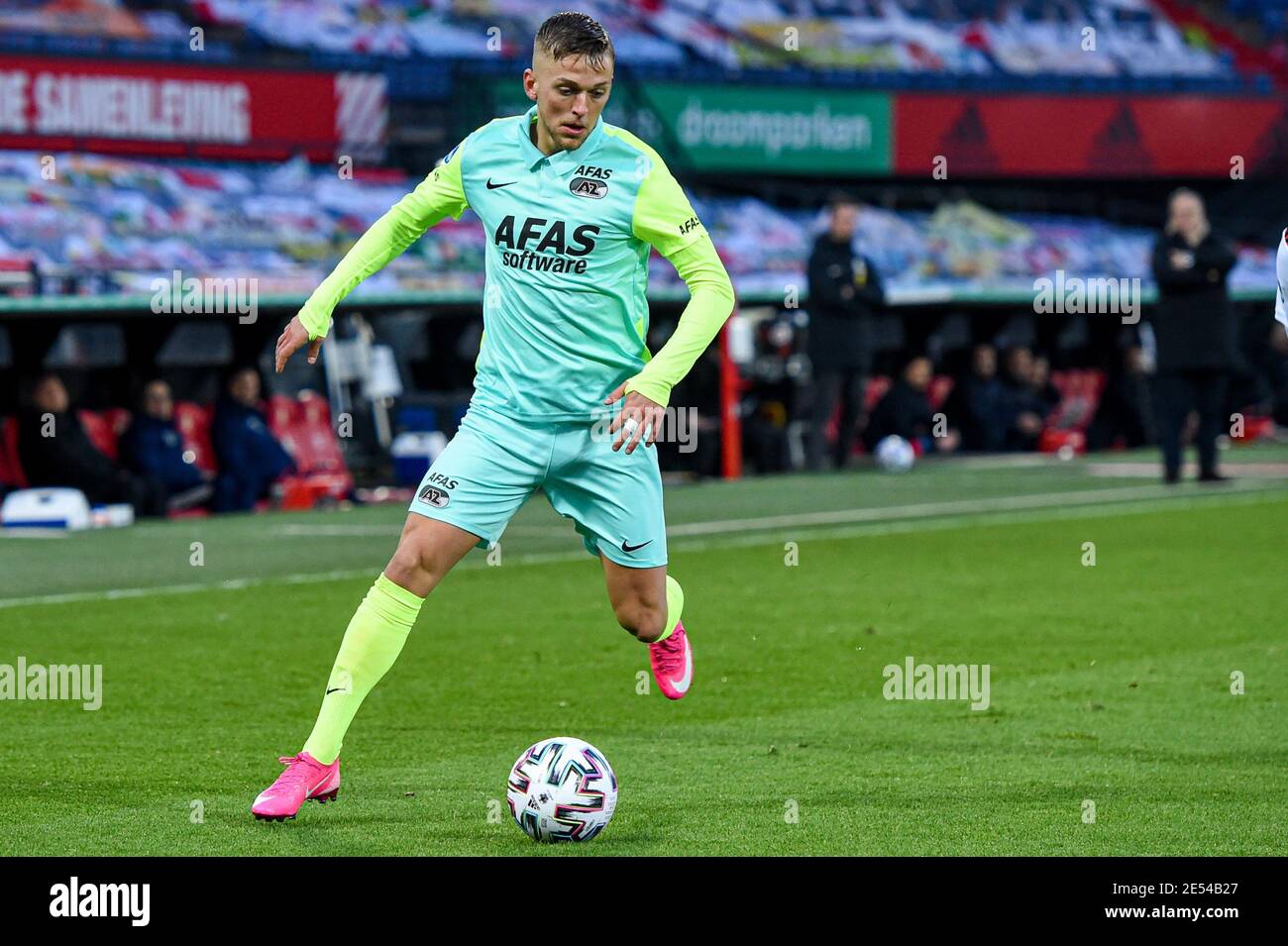 ROTTERDAM, NETHERLANDS - JANUARY 24: Jesper Karlsson of AZ during the ...