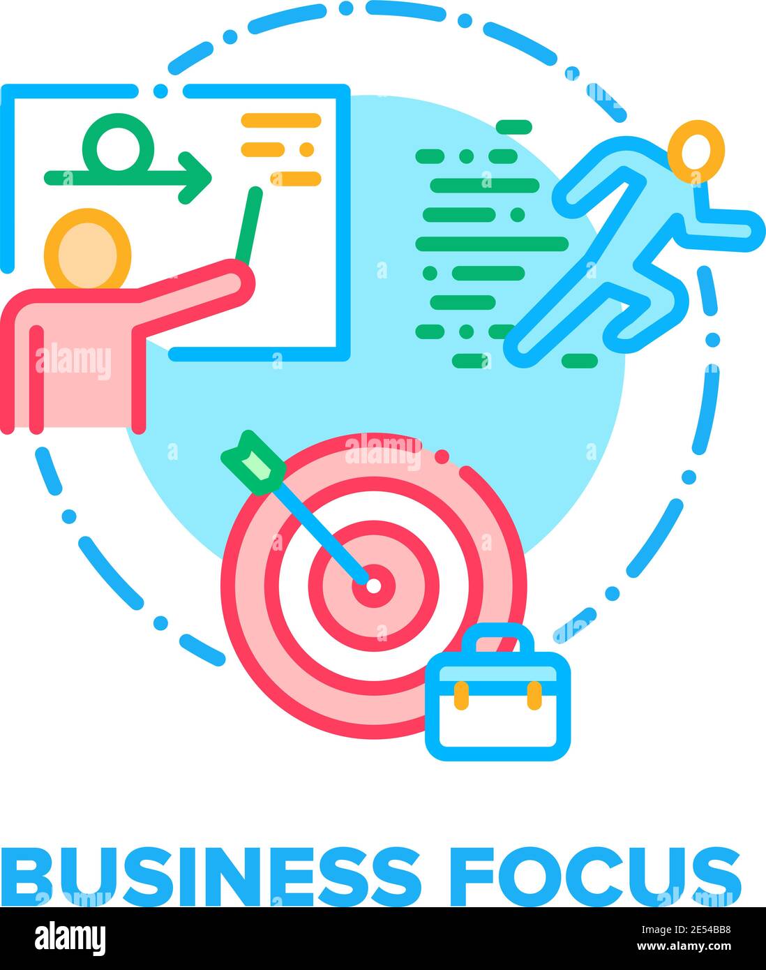 Business Focus Vector Concept Color Illustration Stock Vector Image ...
