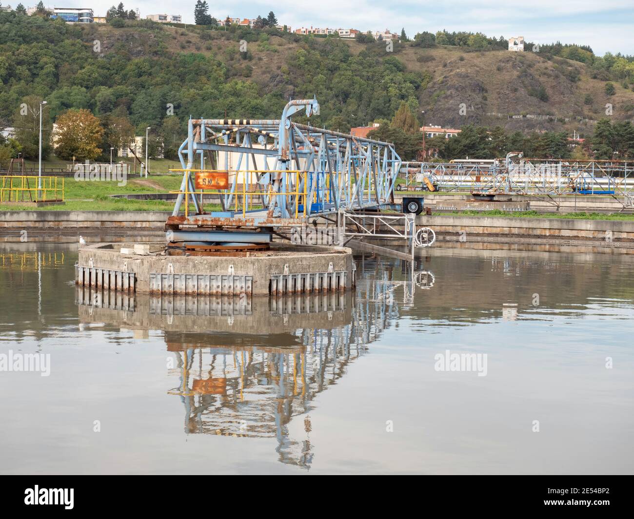 Solid sedimentation tank. City wastewater treatment is a process ...
