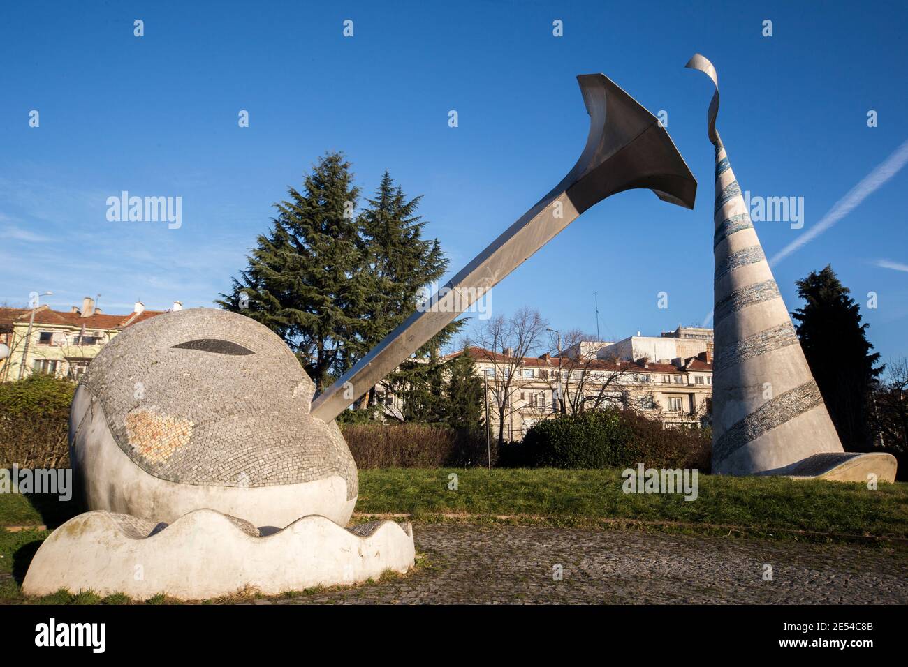 Downtown Burgas Bulgaria Stock Photo - Alamy