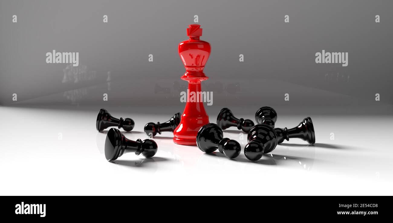 Leader winner success business concept in 3D rendering concept ...