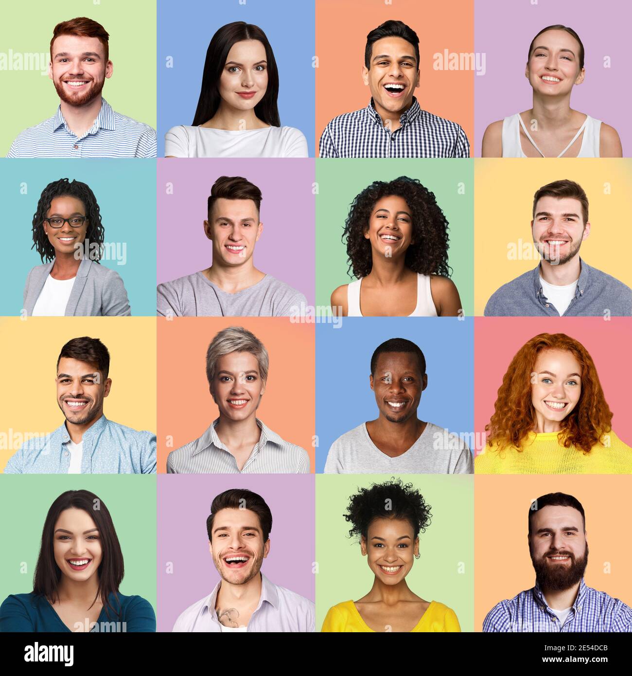 Happy Faces Of People Collage