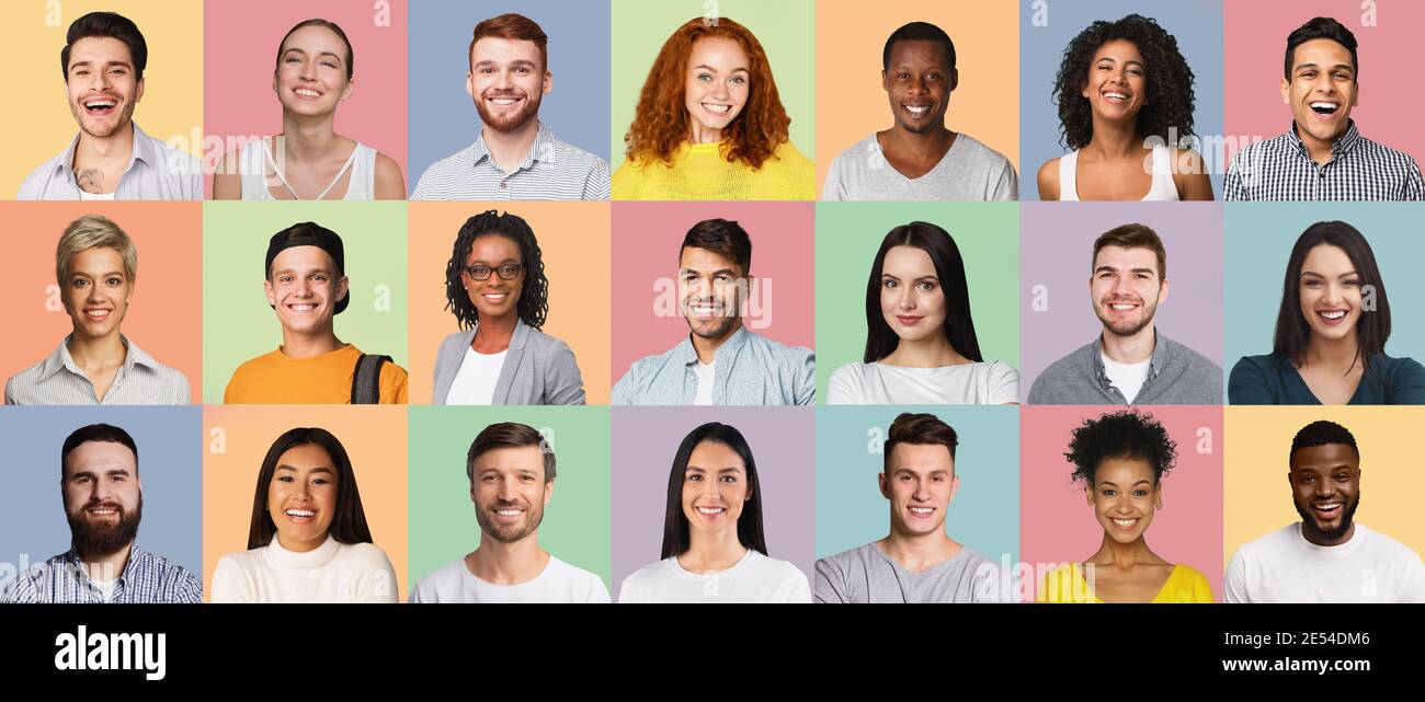 Collage and human faces and emotion hi-res stock photography and images ...