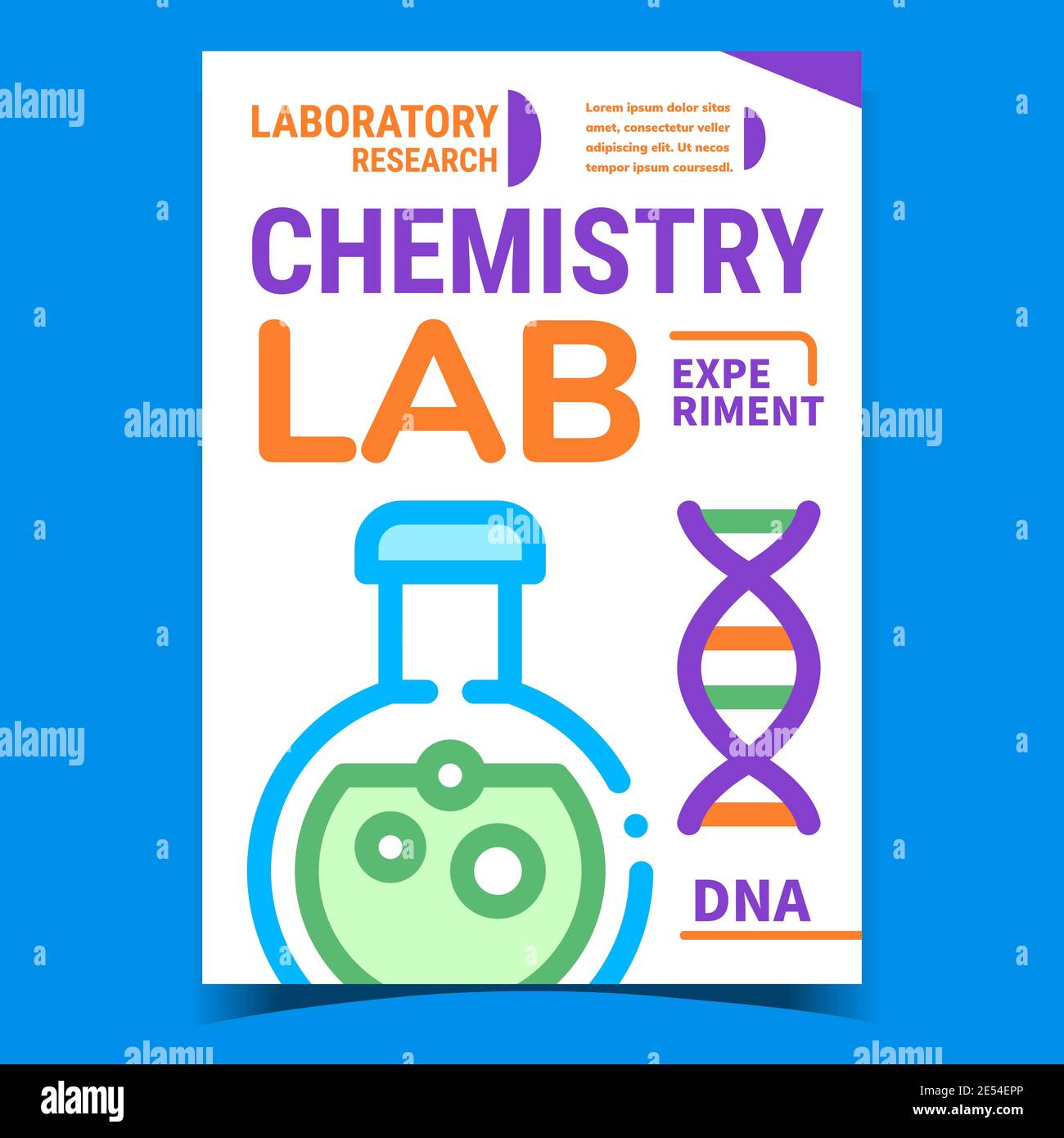 Chemistry Lab Experiment Promotion Poster Vector Stock Vector Image ...