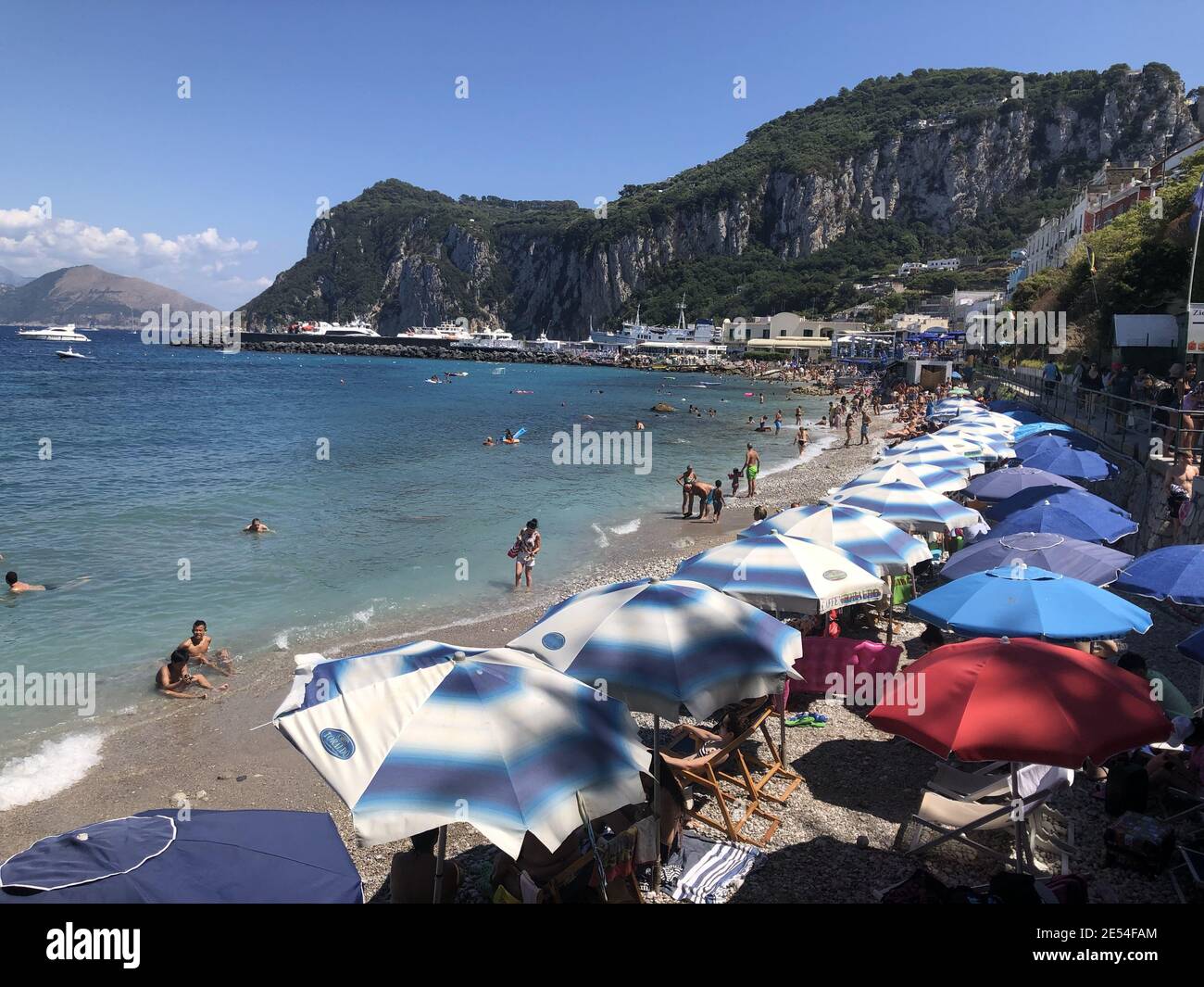 Capri beach sunbathing hi-res stock photography and images - Alamy