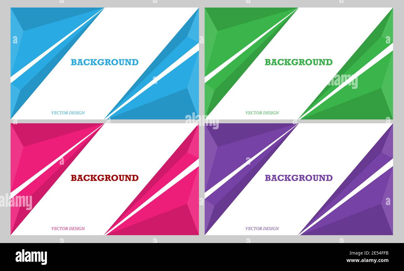 set of colored backgrounds for covers, banners, and theme design. Flat ...