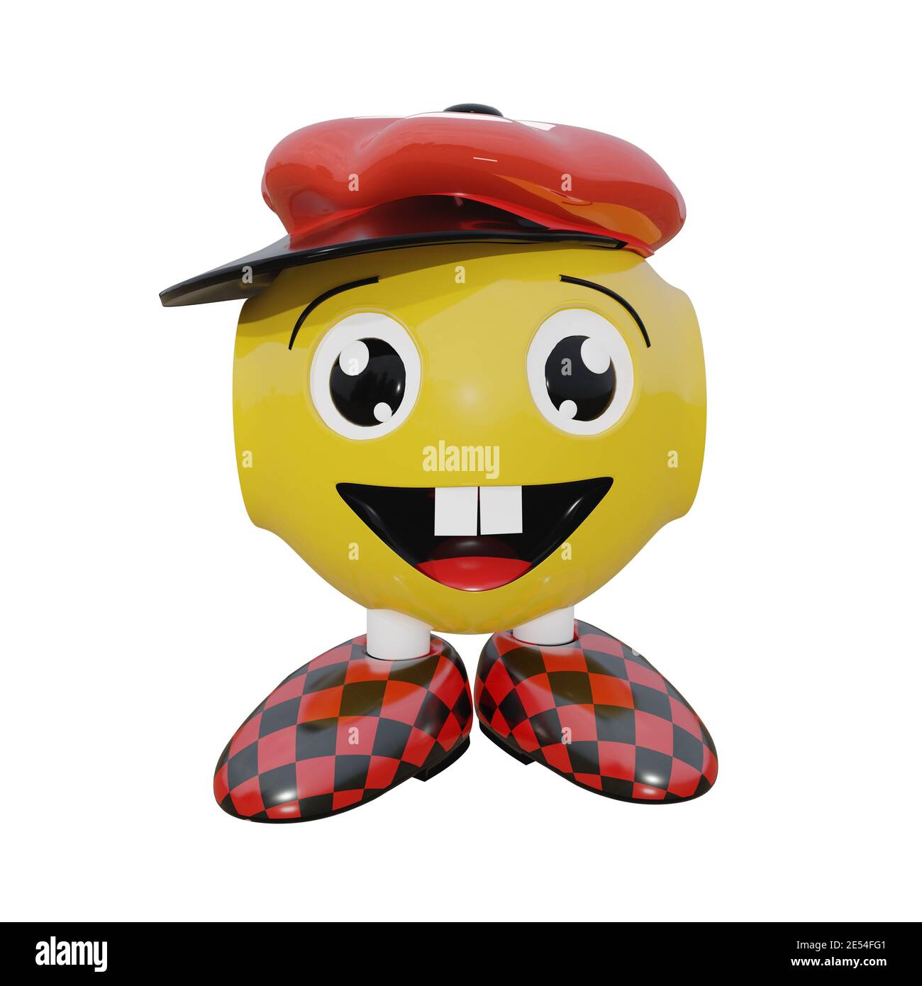 laughing robot emoticon with cape. 3d rendering Stock Photo - Alamy