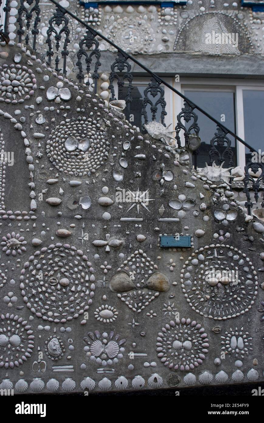 Shell decoration in the front of a traditional fisherman's cottage, now ...