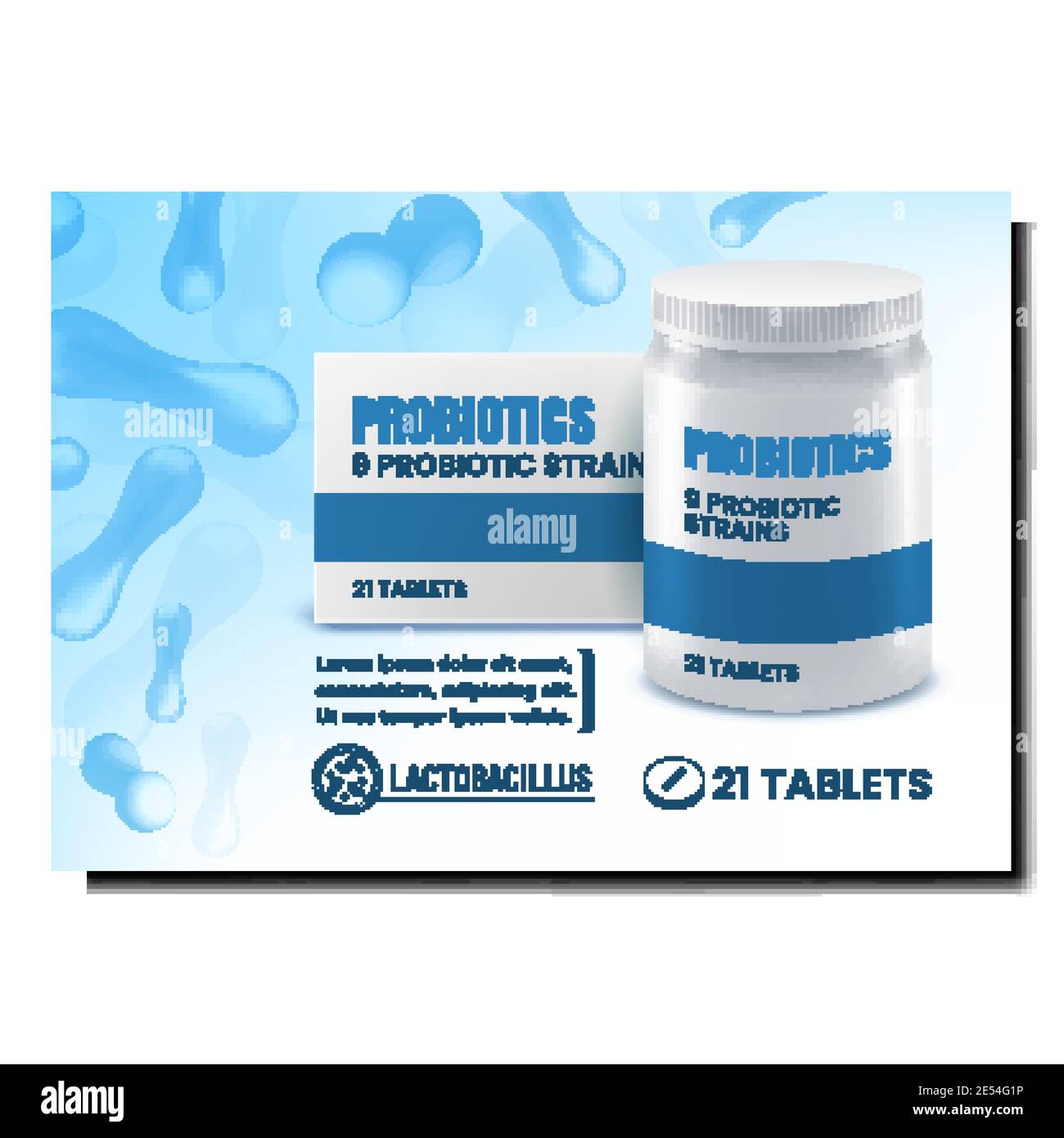 Probiotics tablets Stock Vector Images - Alamy