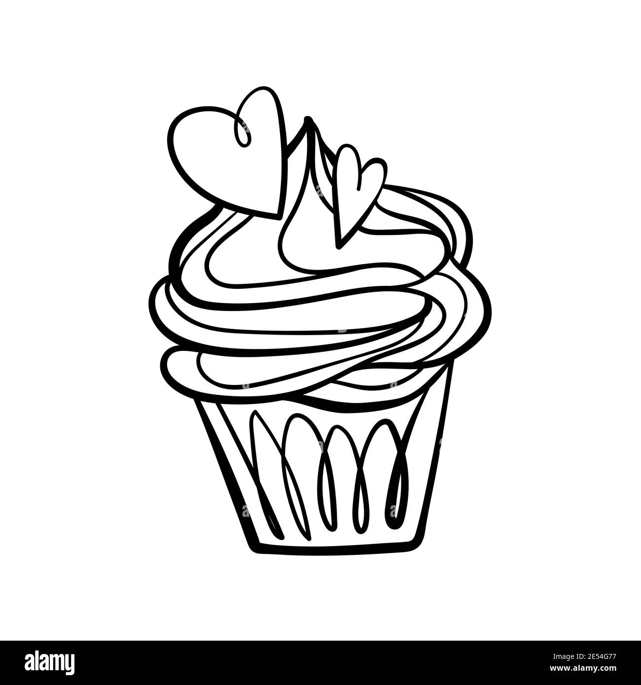Valentine Cupcake Clip Art