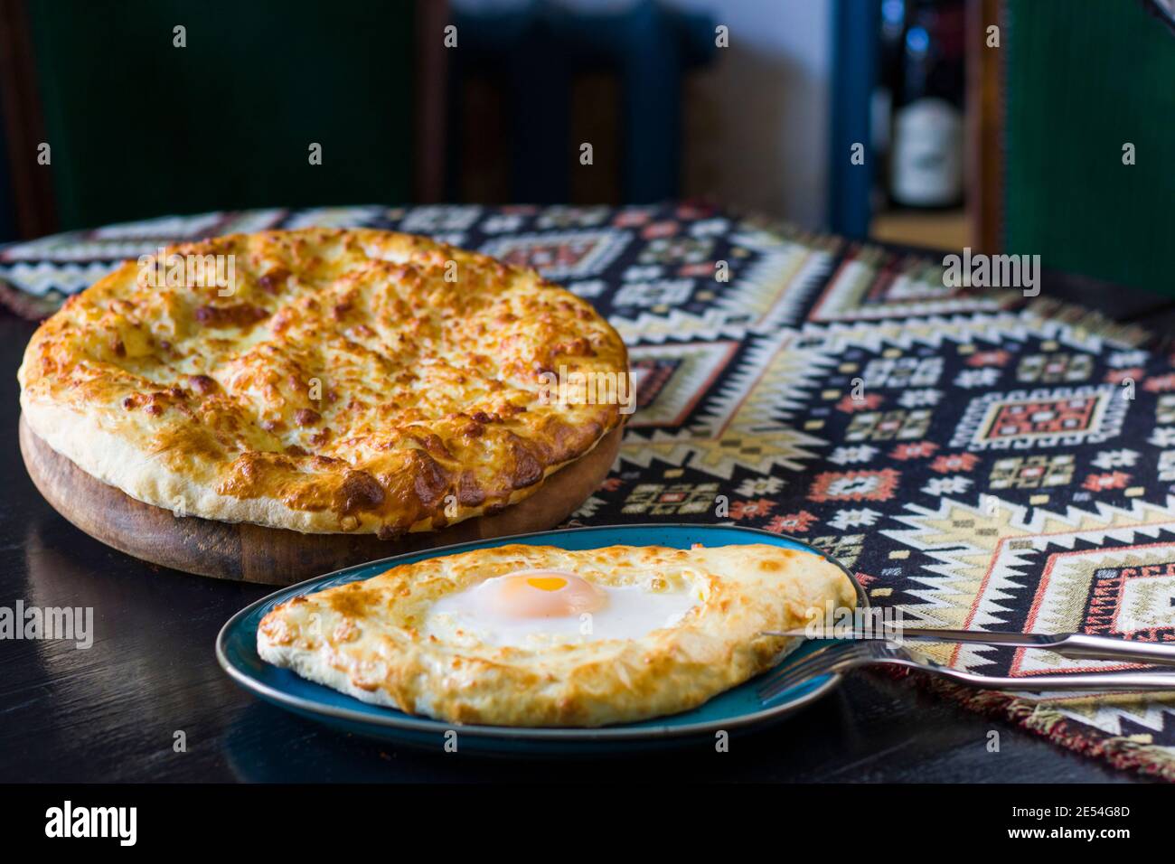 Georgian traditional food Khachapuri, Cheese and bread Stock Photo - Alamy