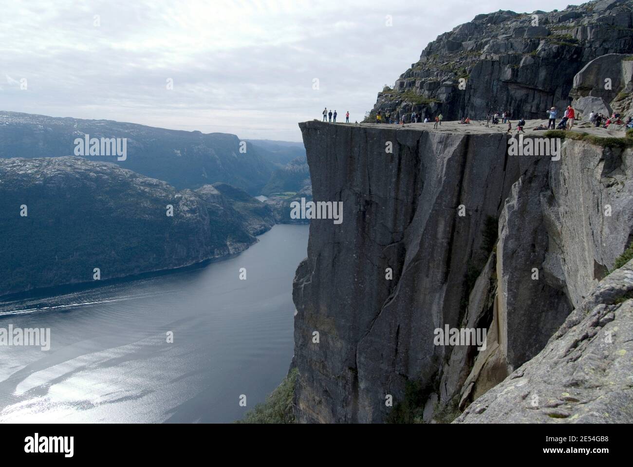 View of Lysefjord and Preikestolen (Pulpit Rock) near Stavanger, Norway ...