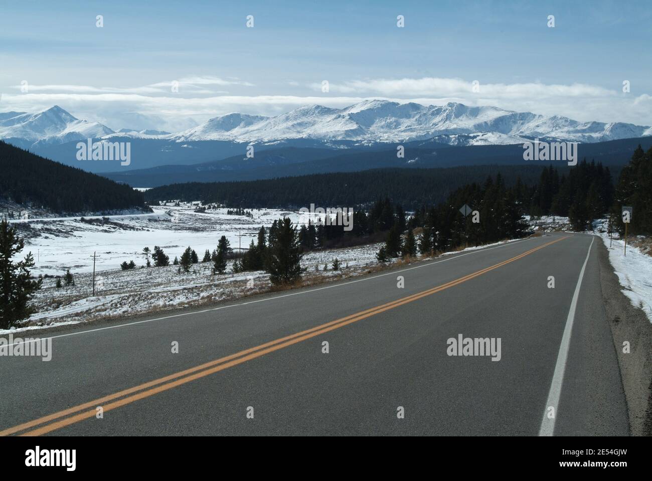 Tennessee Pass, a mountain road that crosses the Continental Divide ...