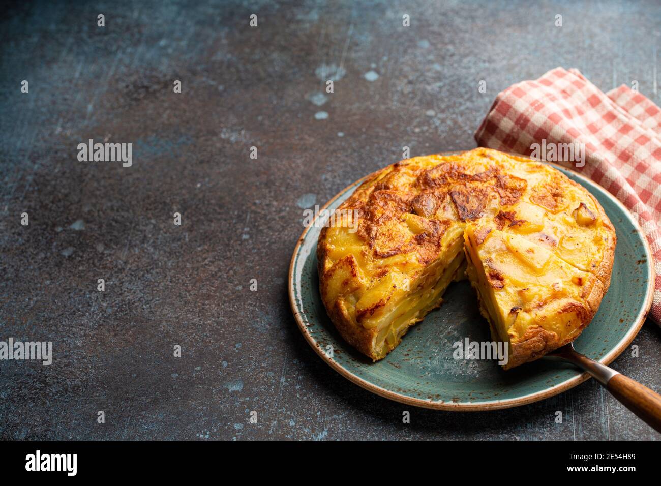 Spanish tortilla omelette with potatoes Stock Photo - Alamy