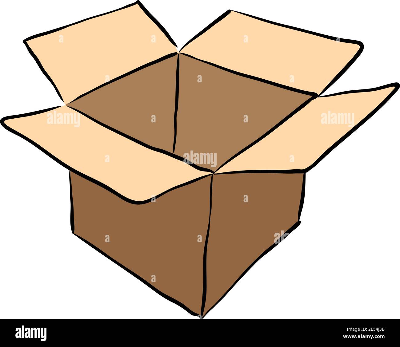 carton box container object mockup , Vector Illustration Stock Vector ...