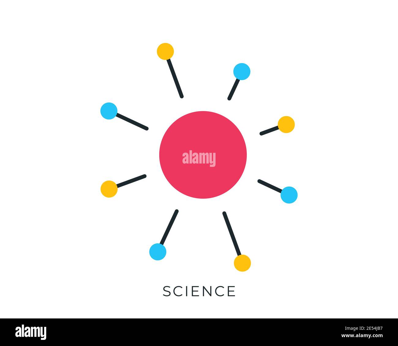 Atom Icon vector. Simple flat symbol. Perfect colour pictogram ...