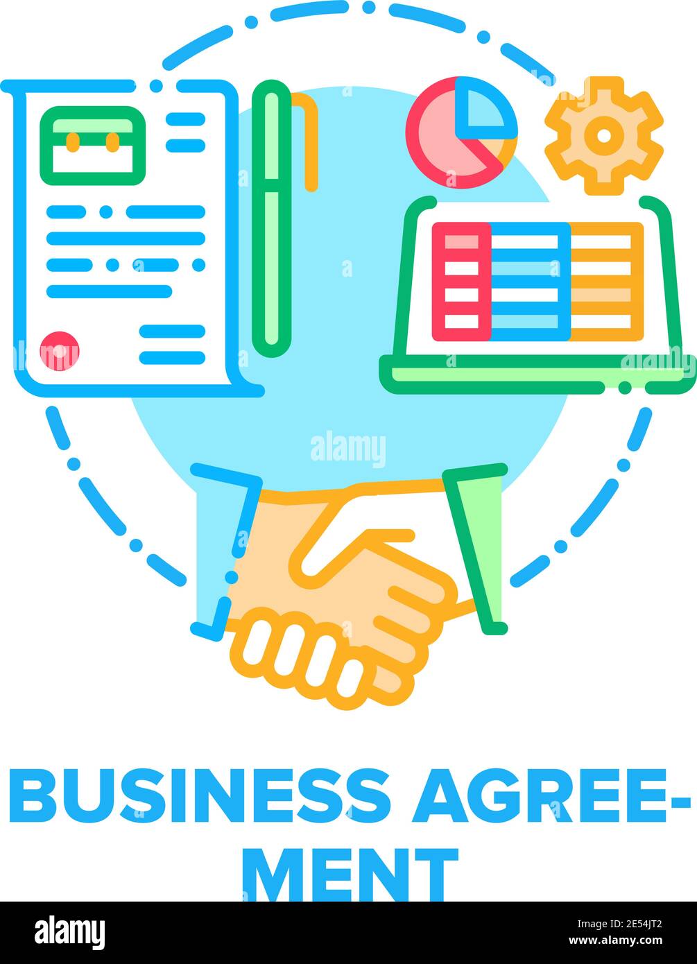 Business Agreement Signing Vector Concept Color Stock Vector Image ...
