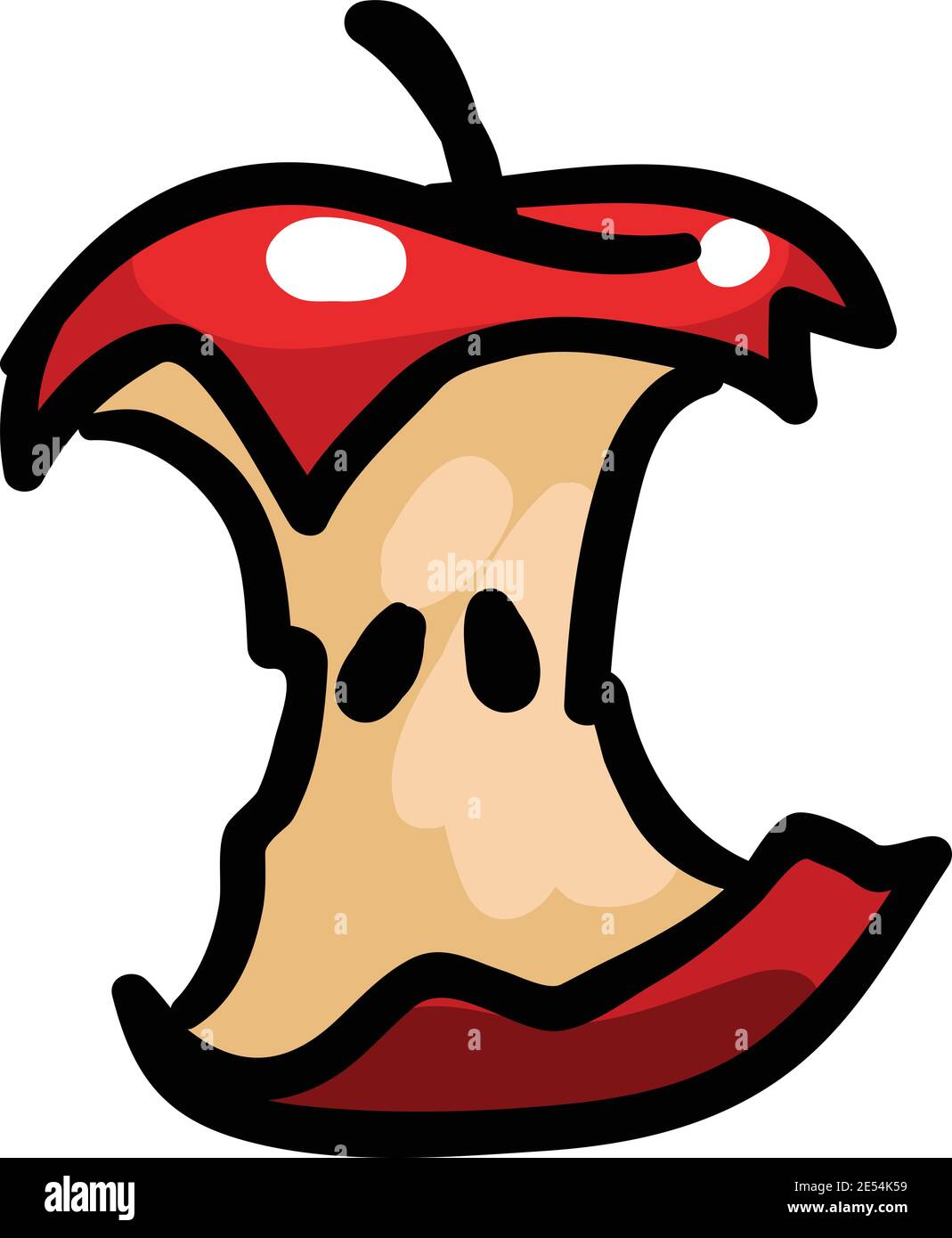 Red apple with bite stock illustration vector Stock Vector Image & Art ...