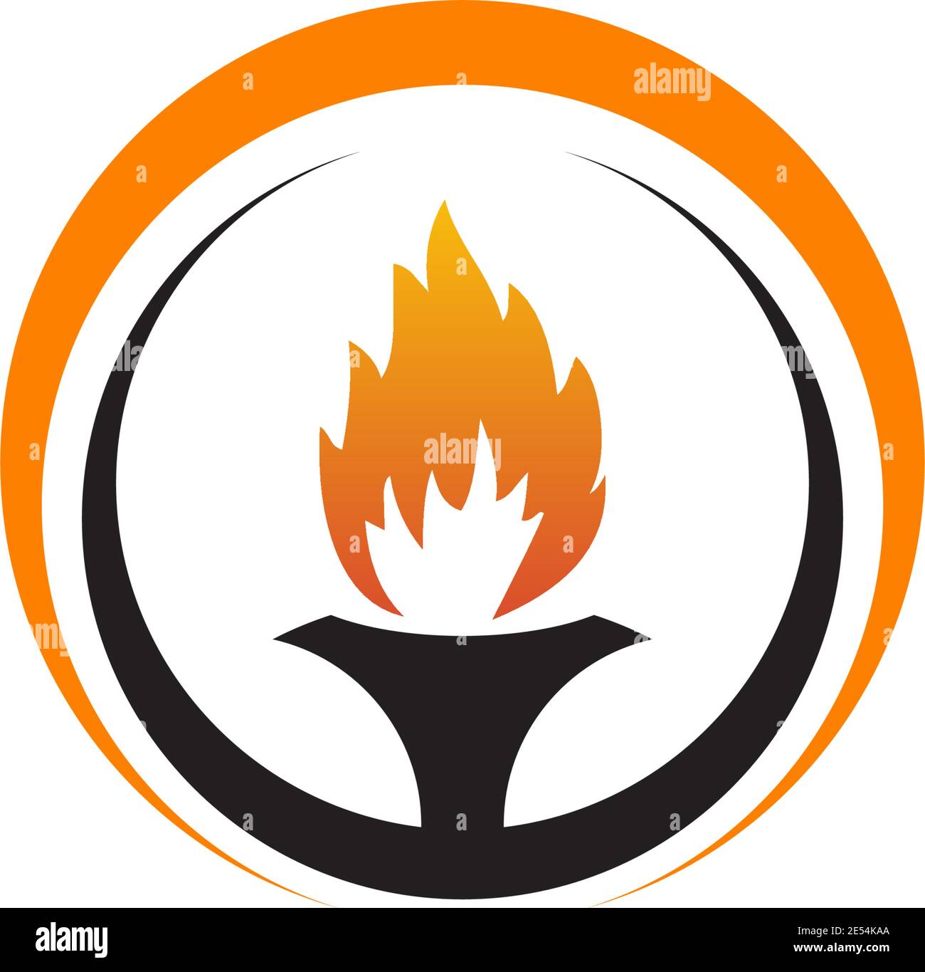 Torch icon logo design inspiration vector illustration template Stock ...