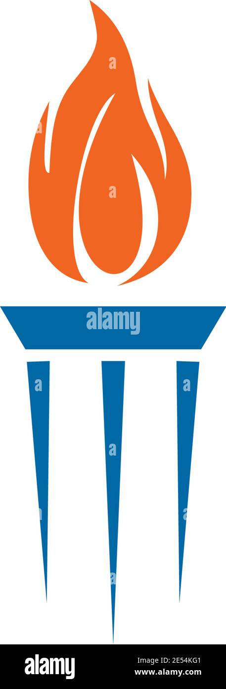 Torch icon logo design inspiration vector illustration template Stock ...