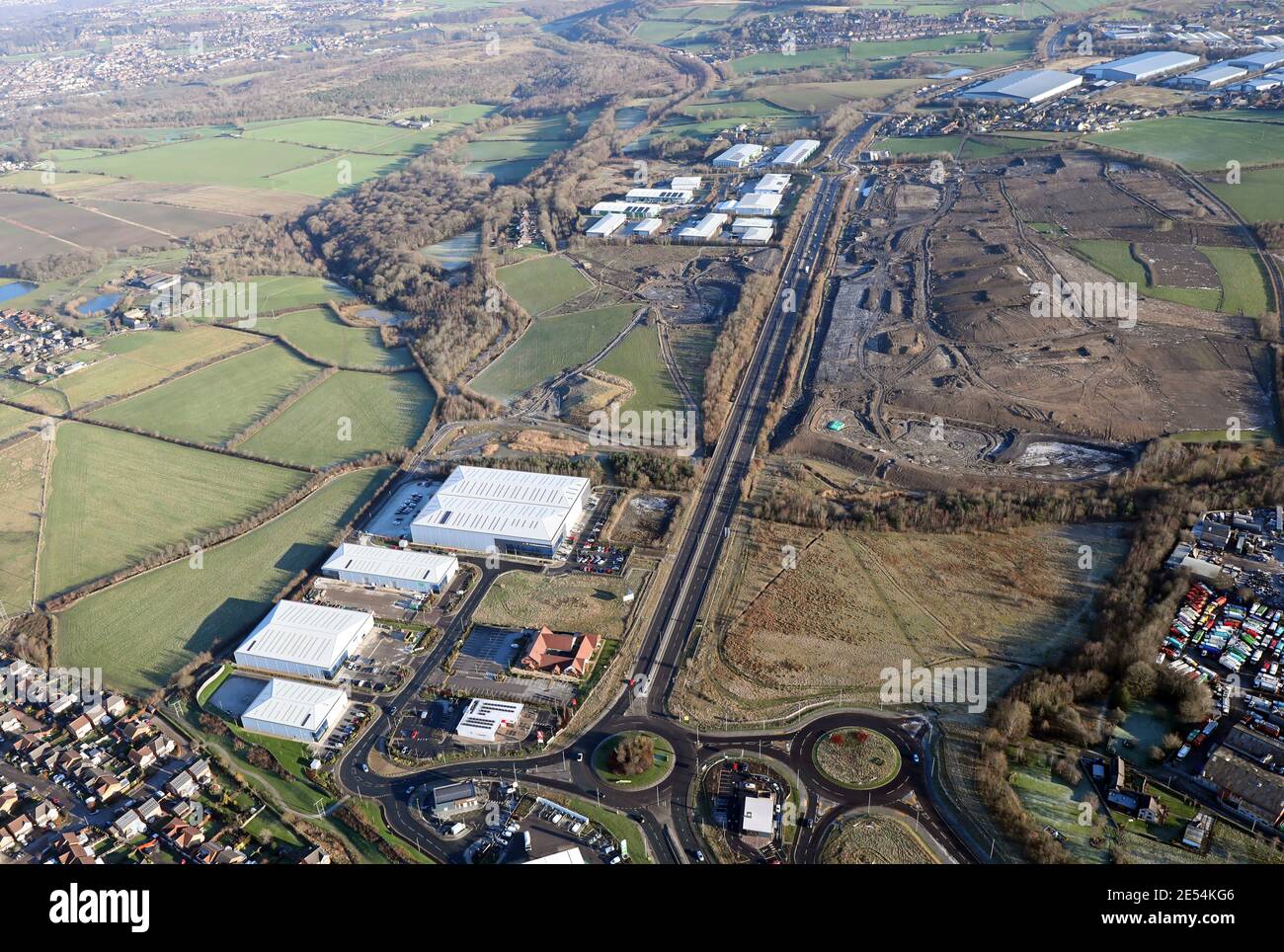 aerial view of Dearne Valley Parkway. R-Evolution & Kestrel Rise ...