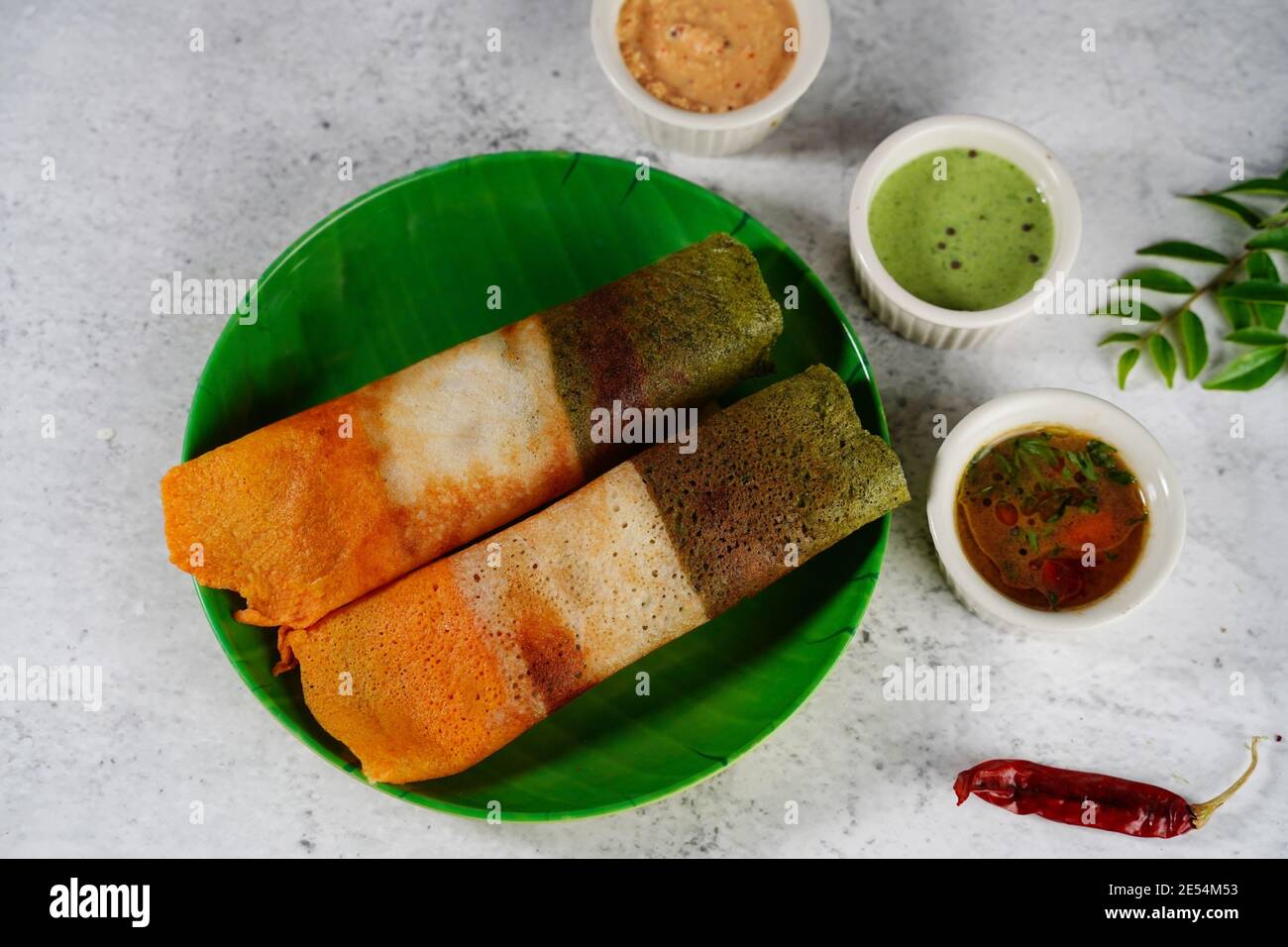 Indian flag color food - tri color dosa for Republic Independence day ...