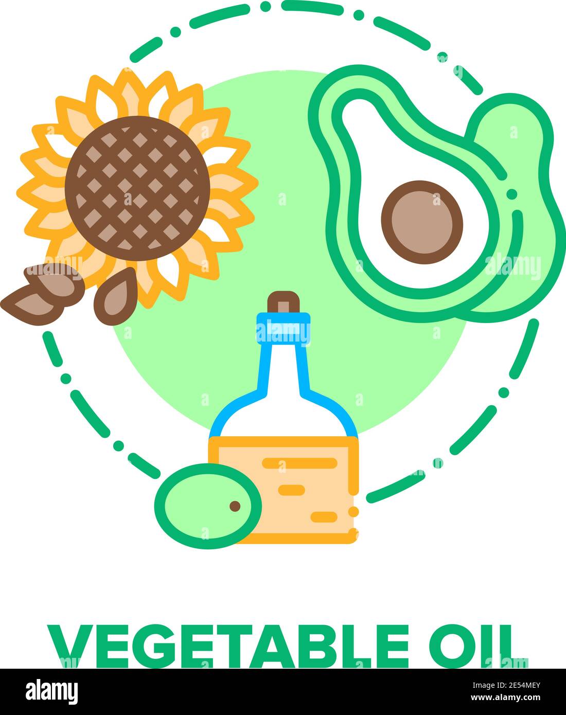 Vegetable Oil Vector Concept Color Illustration flat Stock Vector Image ...