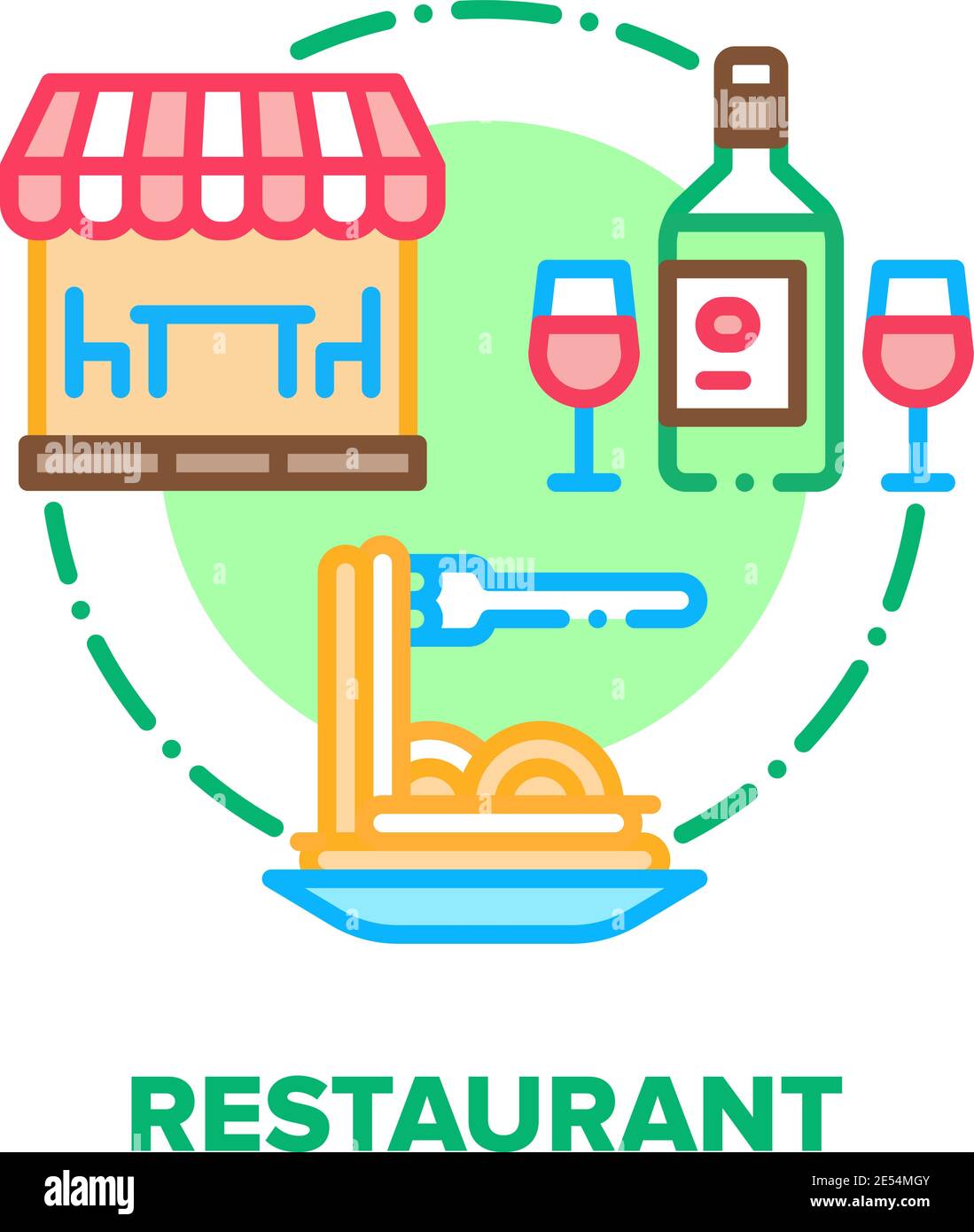 Restaurant Food Vector Concept Color Illustration flat Stock Vector ...
