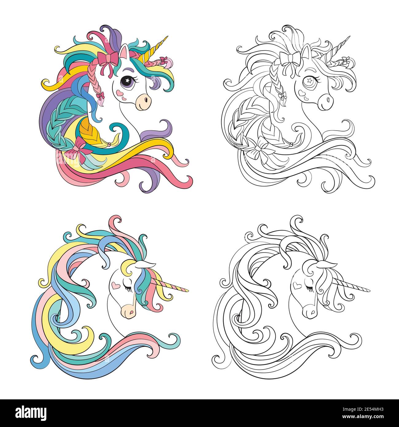 Heads vector vectors Cut Out Stock Images & Pictures - Alamy