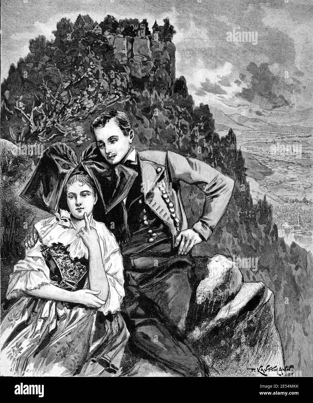 Courting Traditions, Lovers or Courting Couple Wearing Traditional ...