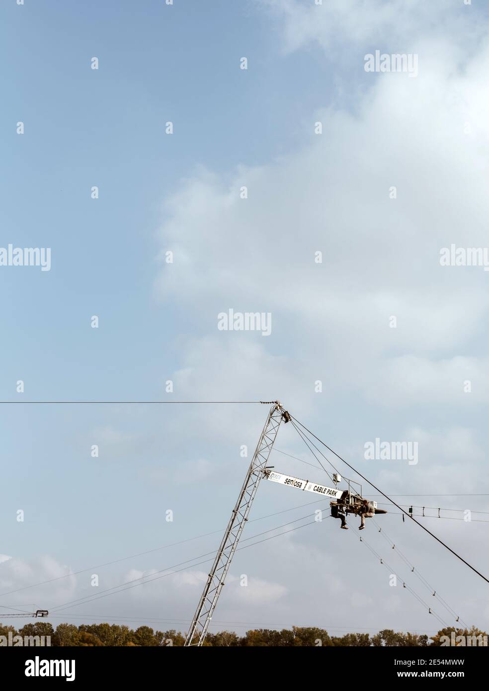 Electricity cables hanging on construction hi-res stock photography and ...