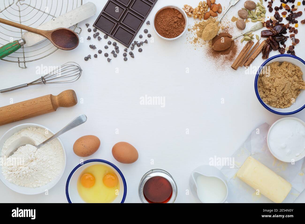 Sieve on white background with sugar hi-res stock photography and ...