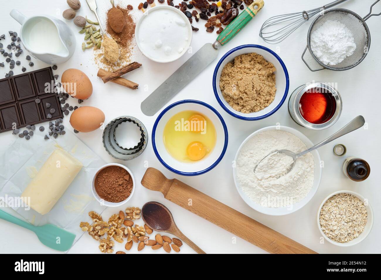 Sieve on white background with sugar hi-res stock photography and ...