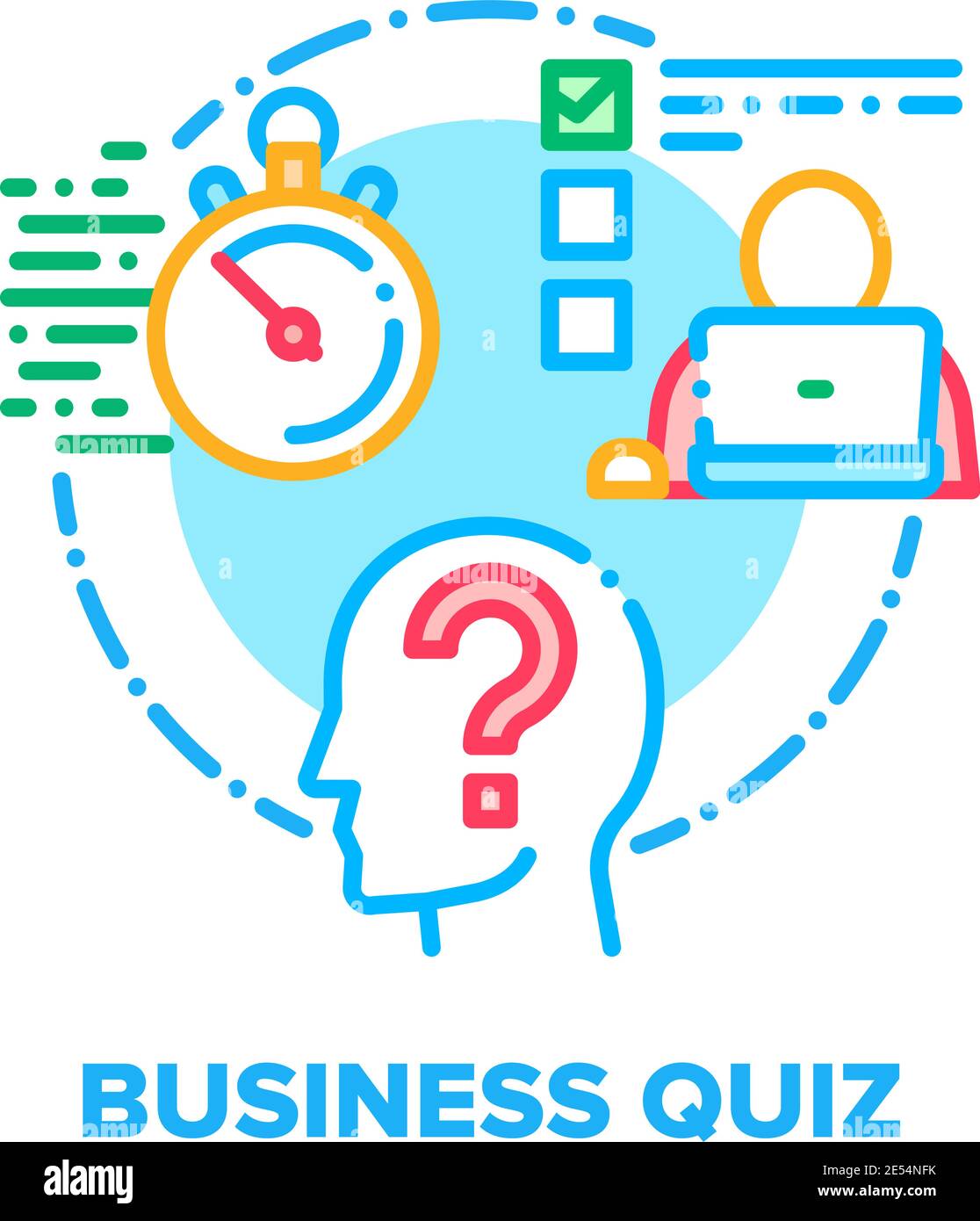 Business Quiz Vector Concept Color Illustration Stock Vector Image ...