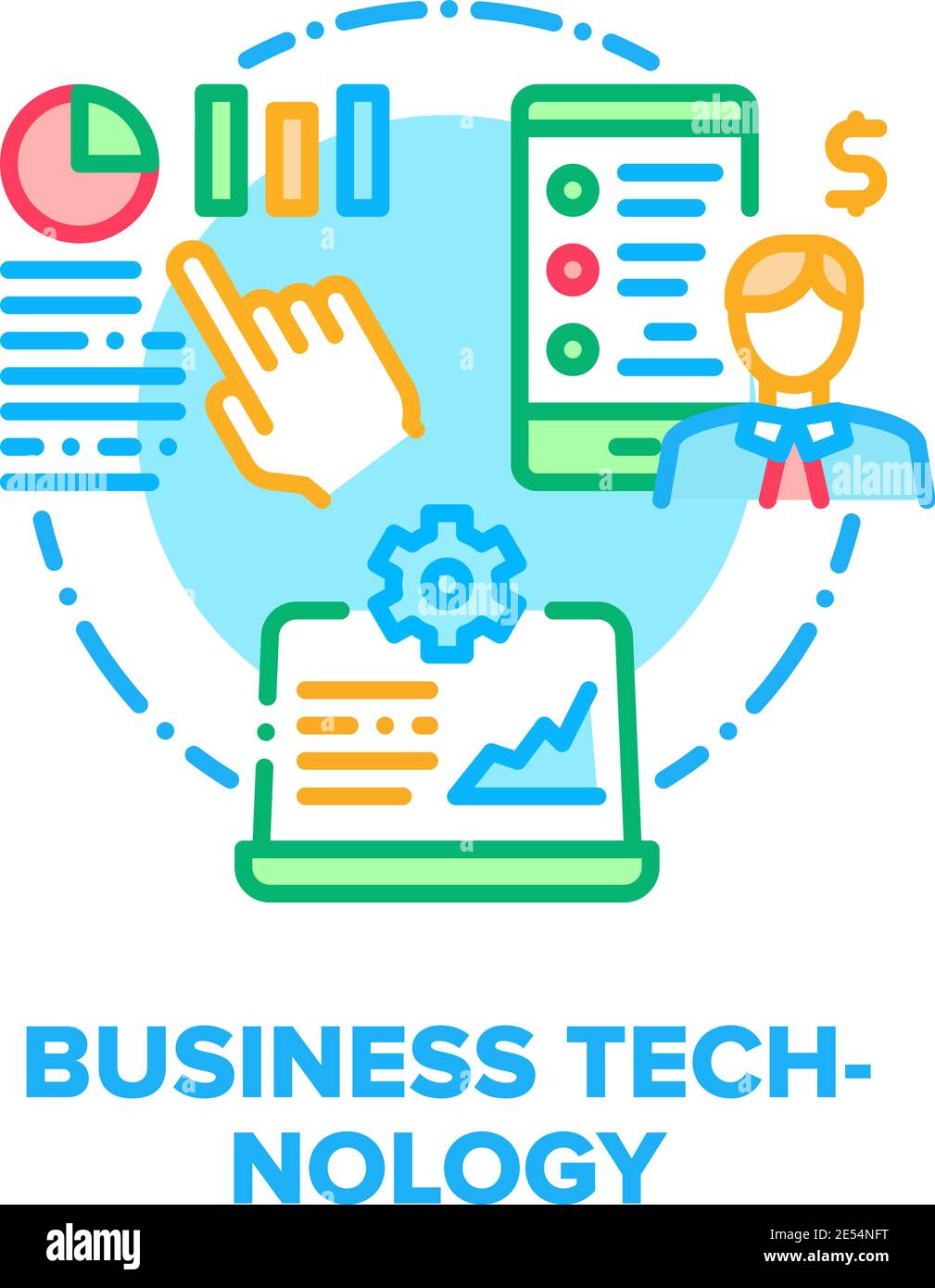 Business Technology Device Vector Concept Color Stock Vector Image ...