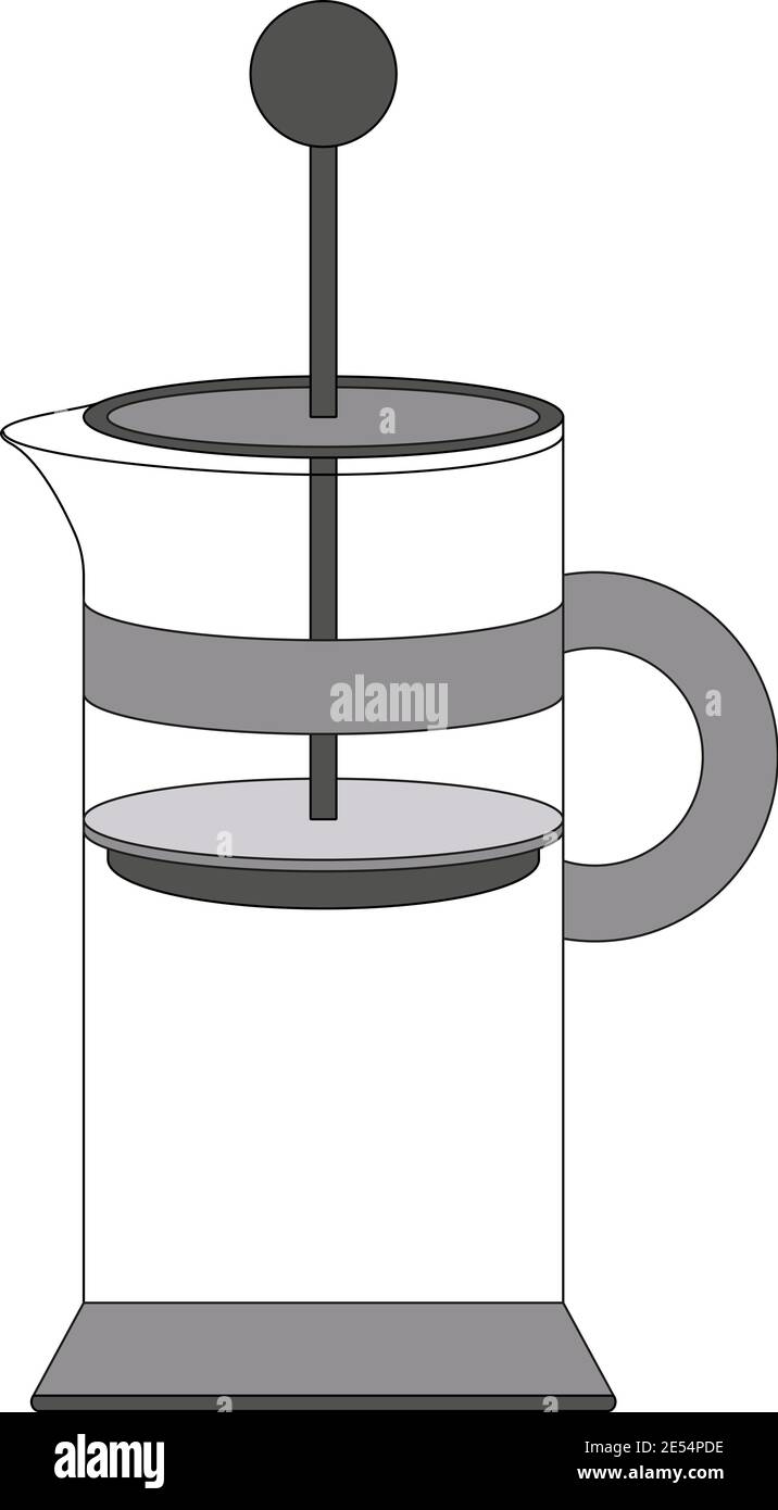 French press pot coffee Stock Vector Images - Alamy