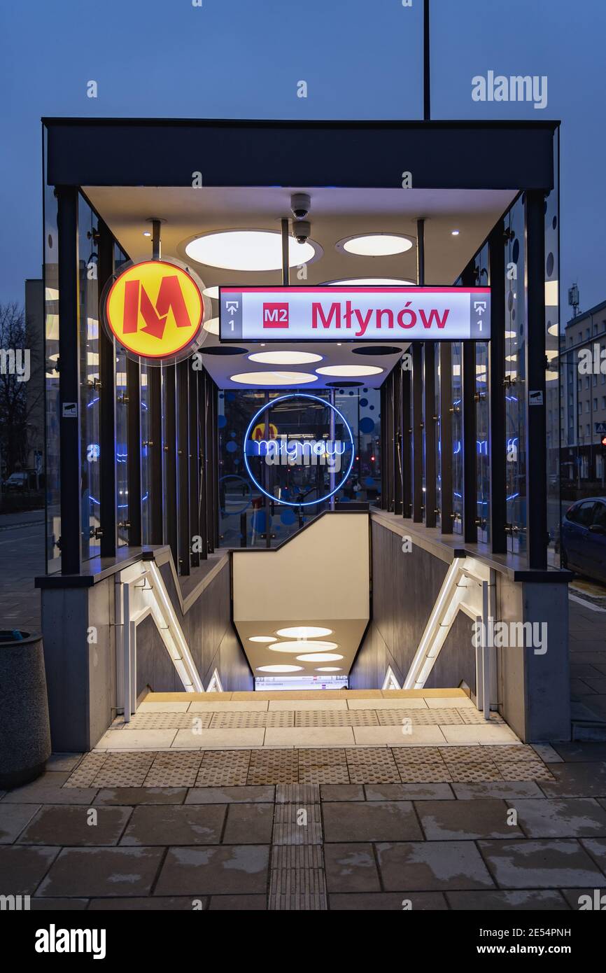 Metro station entrance in warsaw hi-res stock photography and images ...
