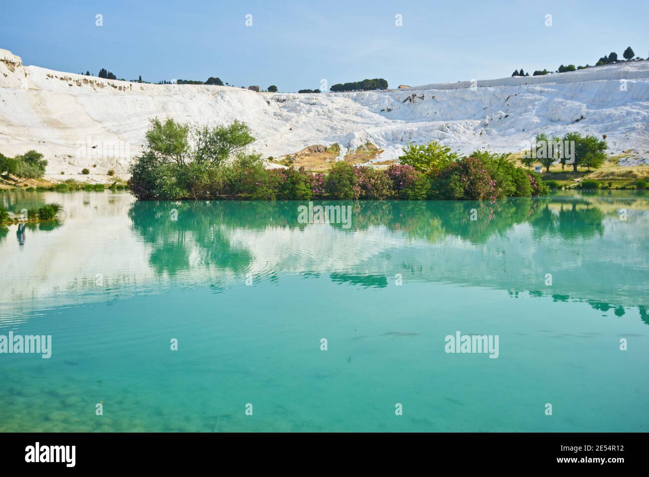 The small lake in Pamukkale on Turkey Stock Photo - Alamy