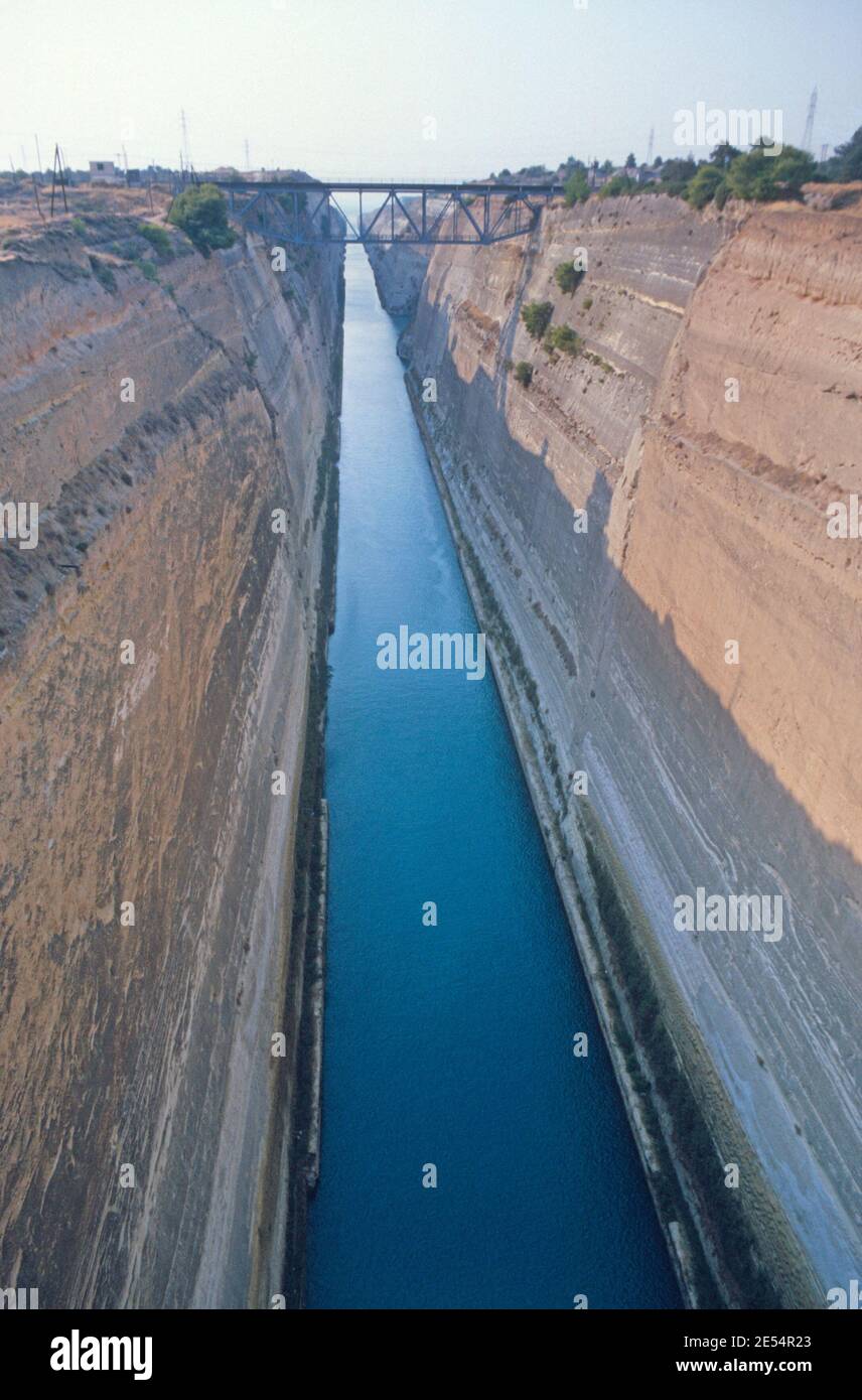 1986 The Corinth Canal Greece - The Corinth canal connects the Gulf of ...