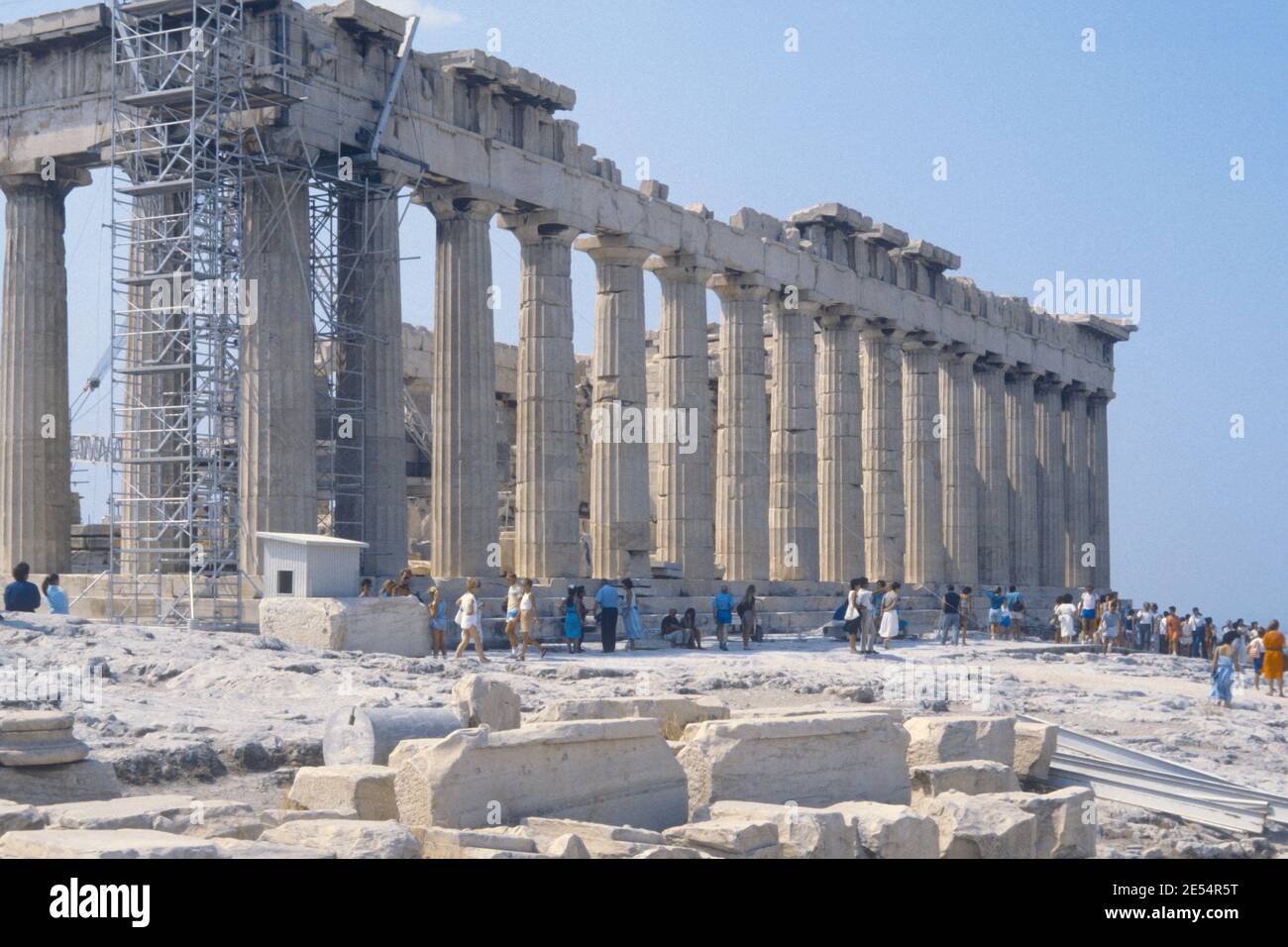 1986 Athens Parthenon and Acropolis of Athens, Greece.The Parthenon is a former temple on the ...