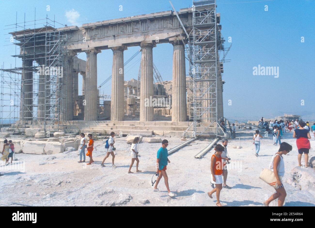 1986 Athens Parthenon and Acropolis of Athens, Greece.The Parthenon is a former temple on the ...