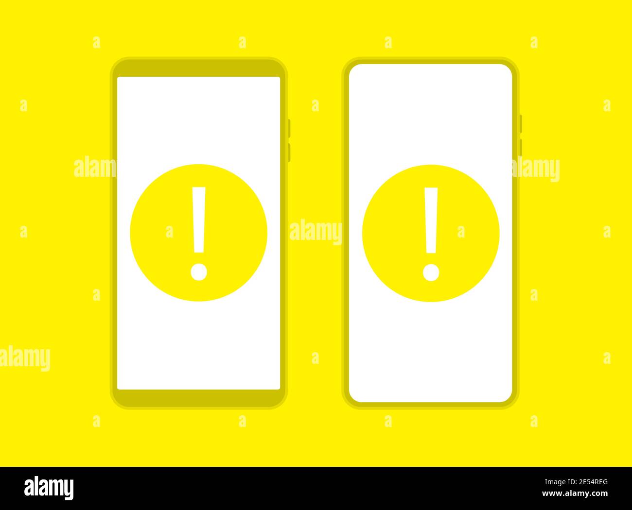 Error icon phone. Symbol of phone browser failure. Vector illustration ...