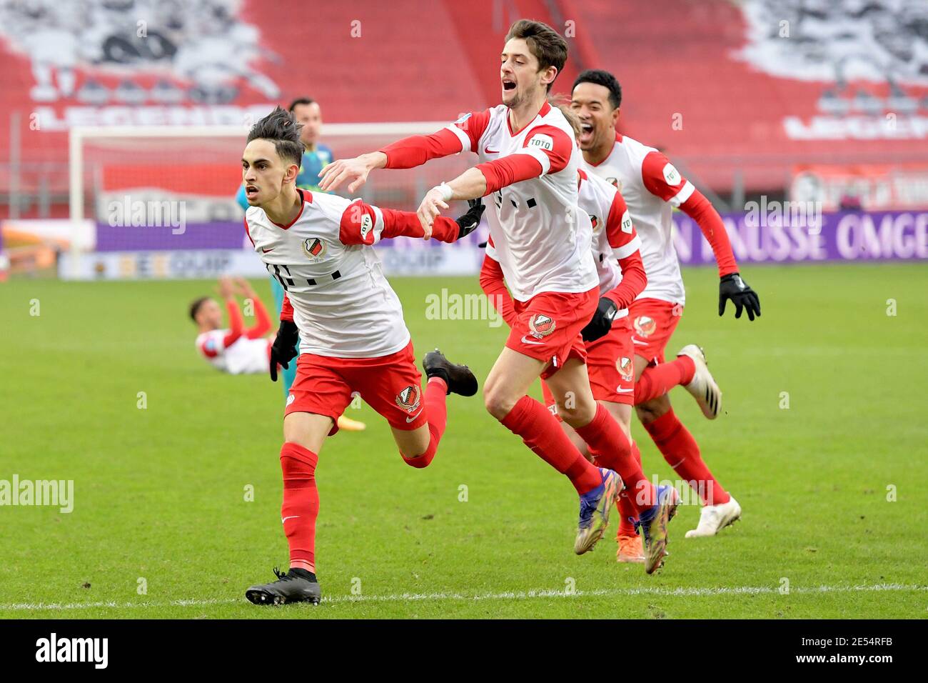 UTRECHT, NETHERLANDS - JANUARY 24: celebrate Othmane Boussaid of FC ...