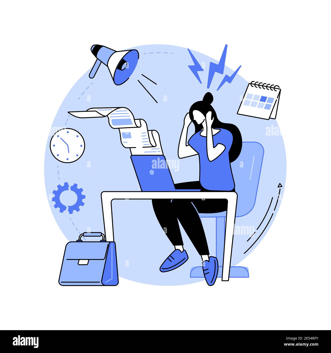 Stress abstract concept vector illustration Stock Vector Image & Art ...