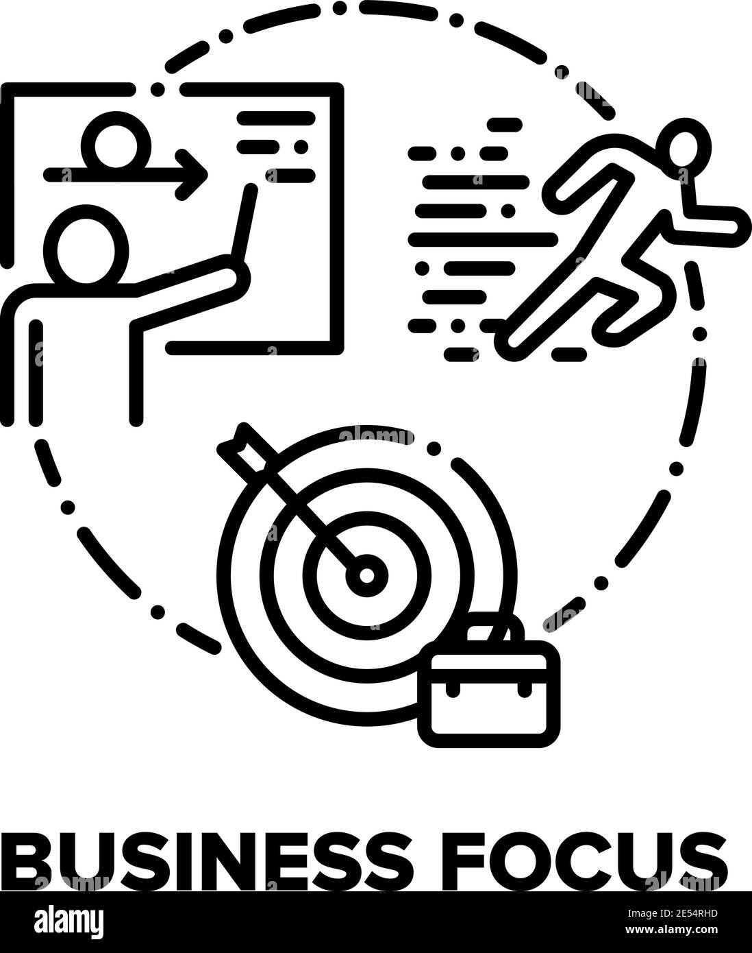 Business Focus Vector Concept Black Illustrations Stock Vector Image ...