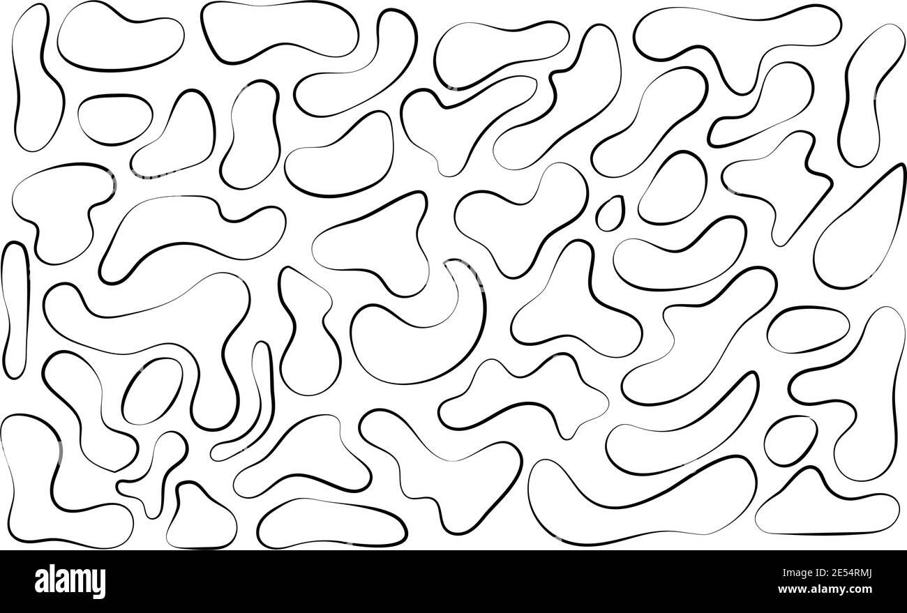 Irregular Blob Set Of Abstract Organic Shapes Abstract Irregular Random Blobs Simple Liquid