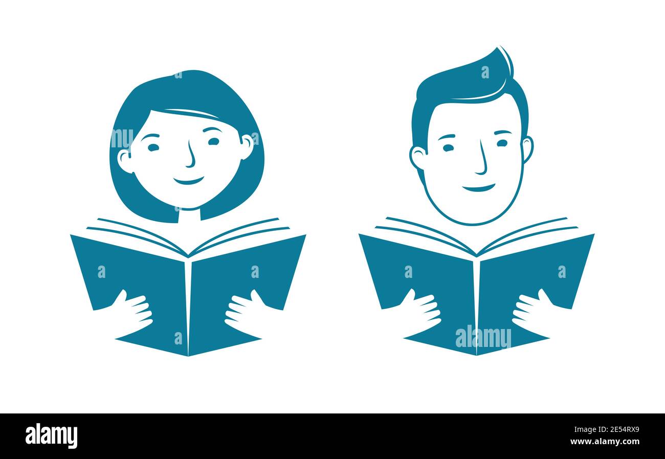 Reading book. School, education symbol vector illustration Stock Vector ...