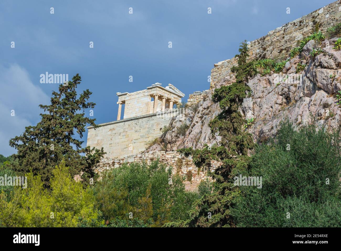 Temple of Athena Nike in Acropolis of Athens city, Greece Stock Photo ...